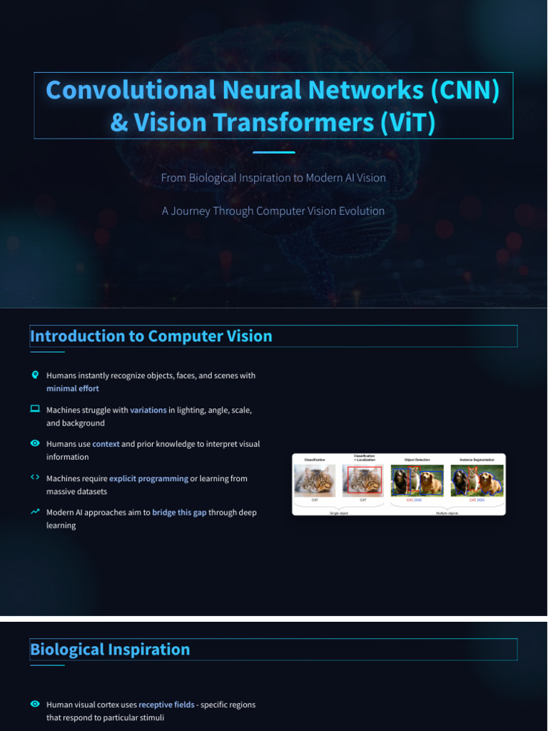 Convolutional Neural Networks (CNN) & Vision Transformers (ViT) - From ...