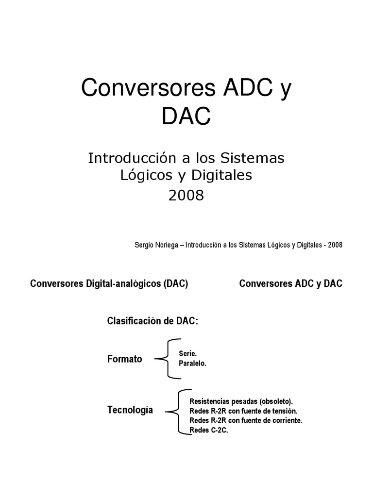 Conversores ADC y DAC | PDF | Amplificador operacional | Procesamiento ...