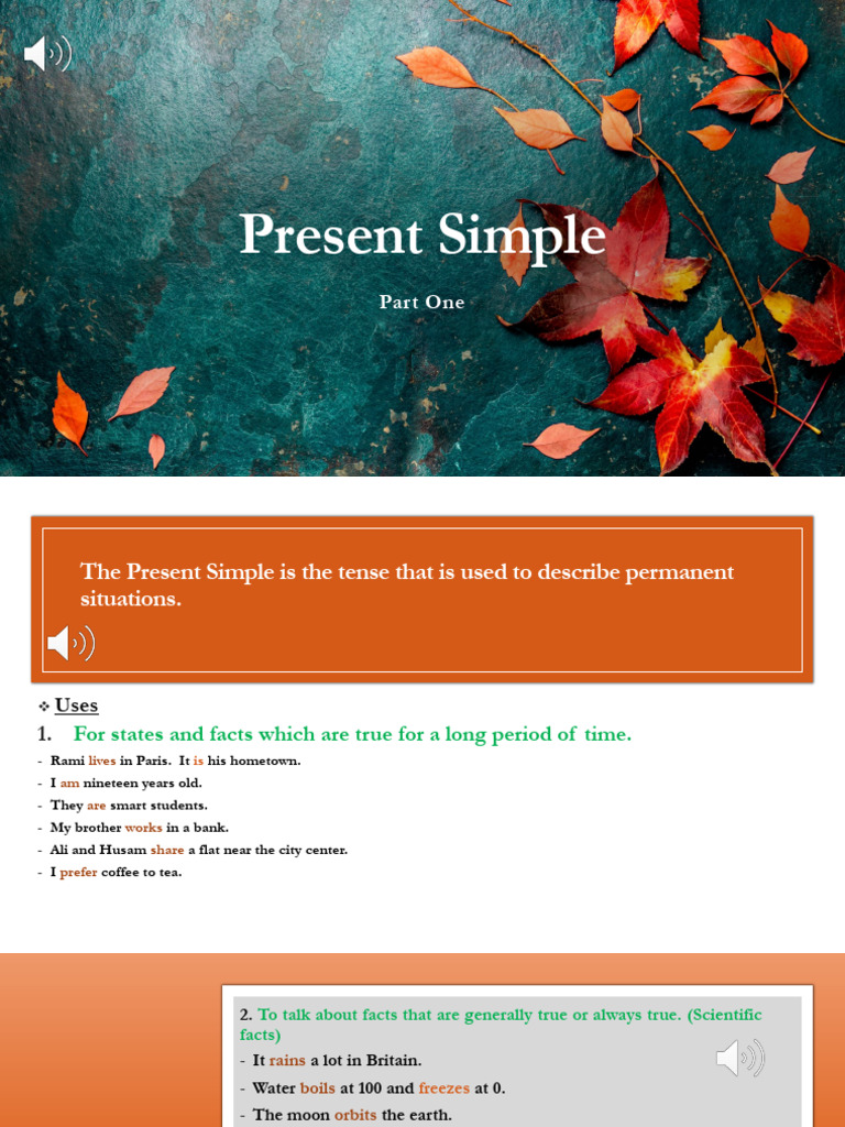 Present Simple 1 | PDF | Syntax | Grammar