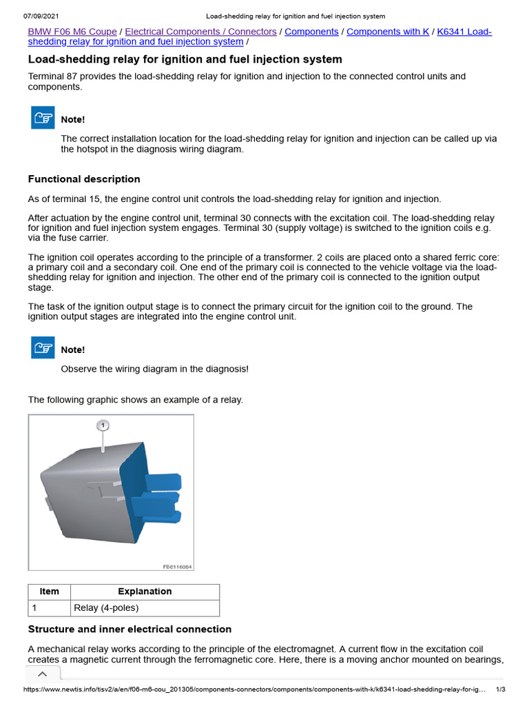 Load-Shedding Relay For Ignition and Fuel Injection System | PDF ...