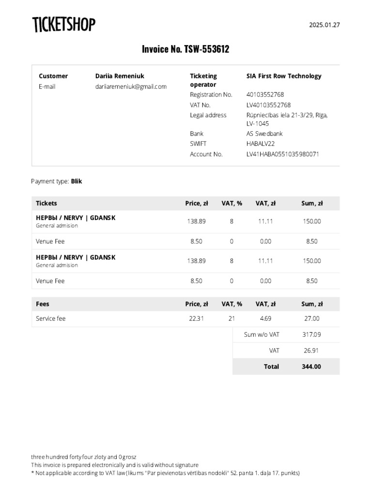 Invoice | PDF | Payments | Services (Economics)
