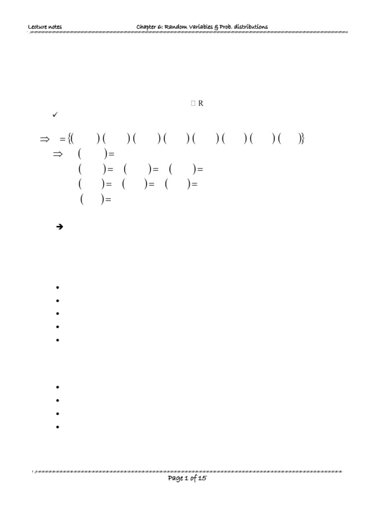 Chapter-6-Random Variables & Probability Distributions | PDF | Probability Distribution | Normal ...