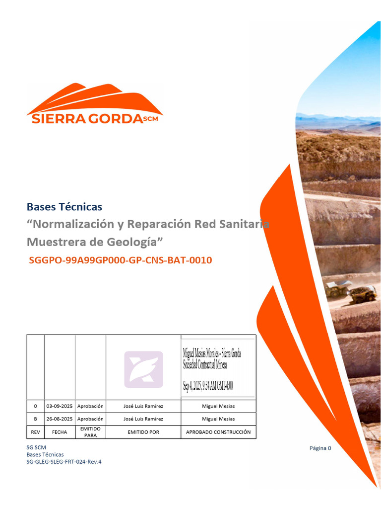 BBTT_Normalización y reparación de la red sanitaria en Muestrera de ...