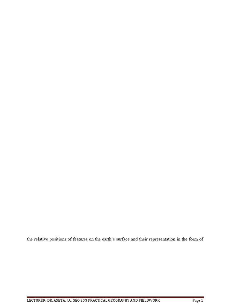 GEOG 203 Notes 1 Practical Geography and Fieldwork | PDF | Surveying ...