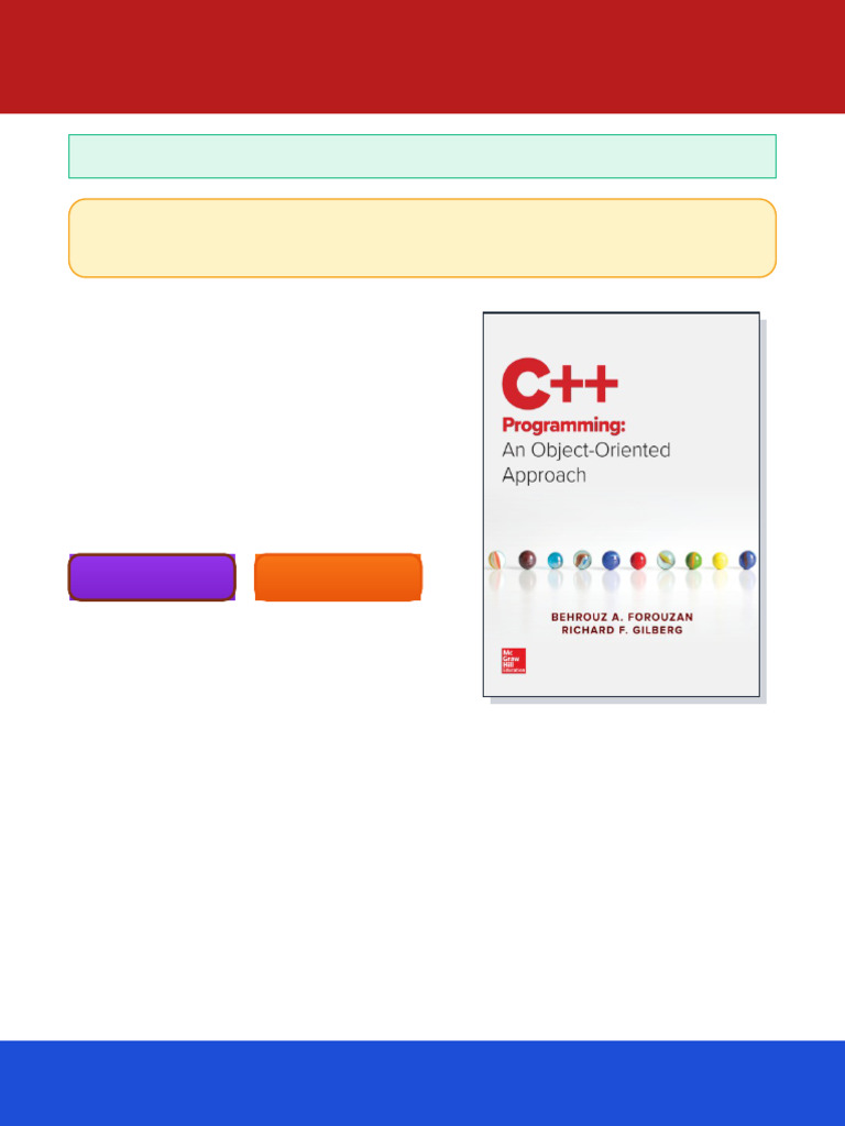 C++ Programming: An Object-Oriented Approach, 1e ISE 1st Edition ...