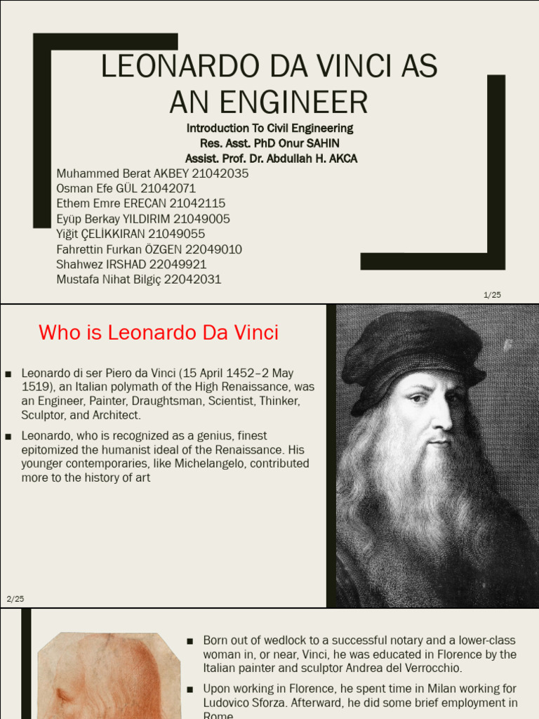 Leonardo Da Vinci: Engineering Genius | PDF | Leonardo Da Vinci | Machines