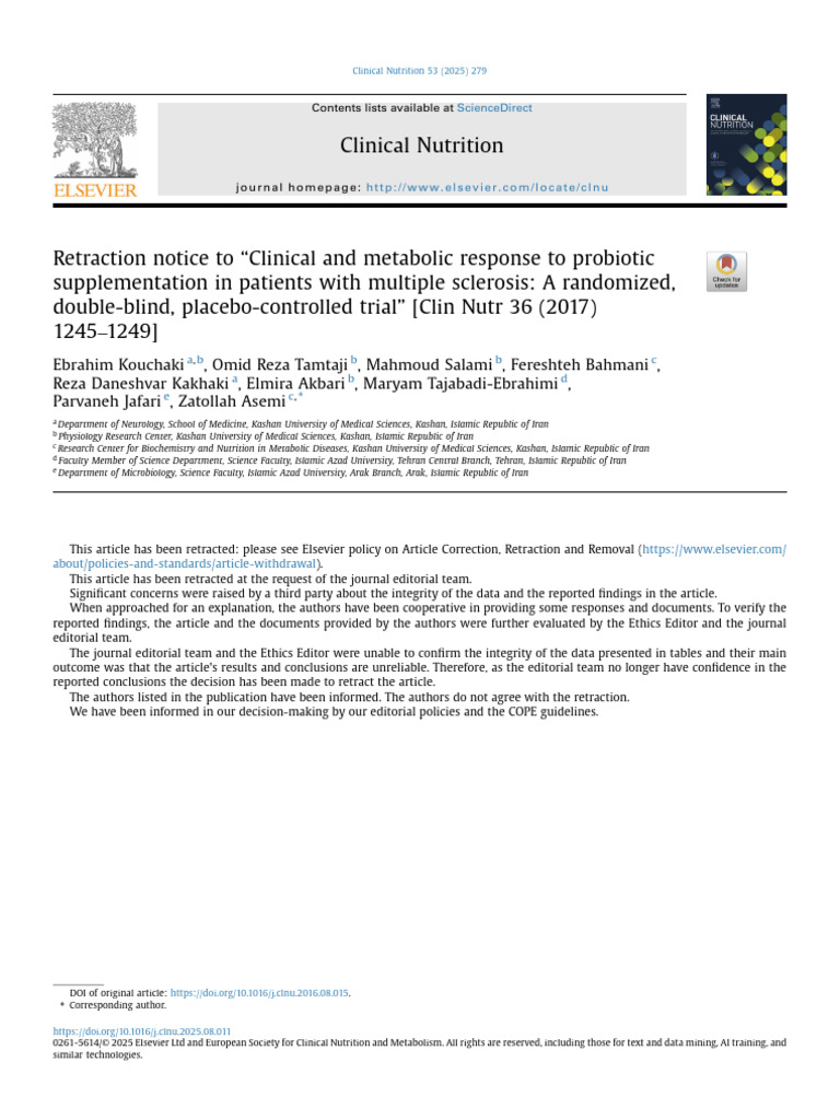 Retraction Notice To "Clinical and Metabolic Respo 17 | PDF | Health ...