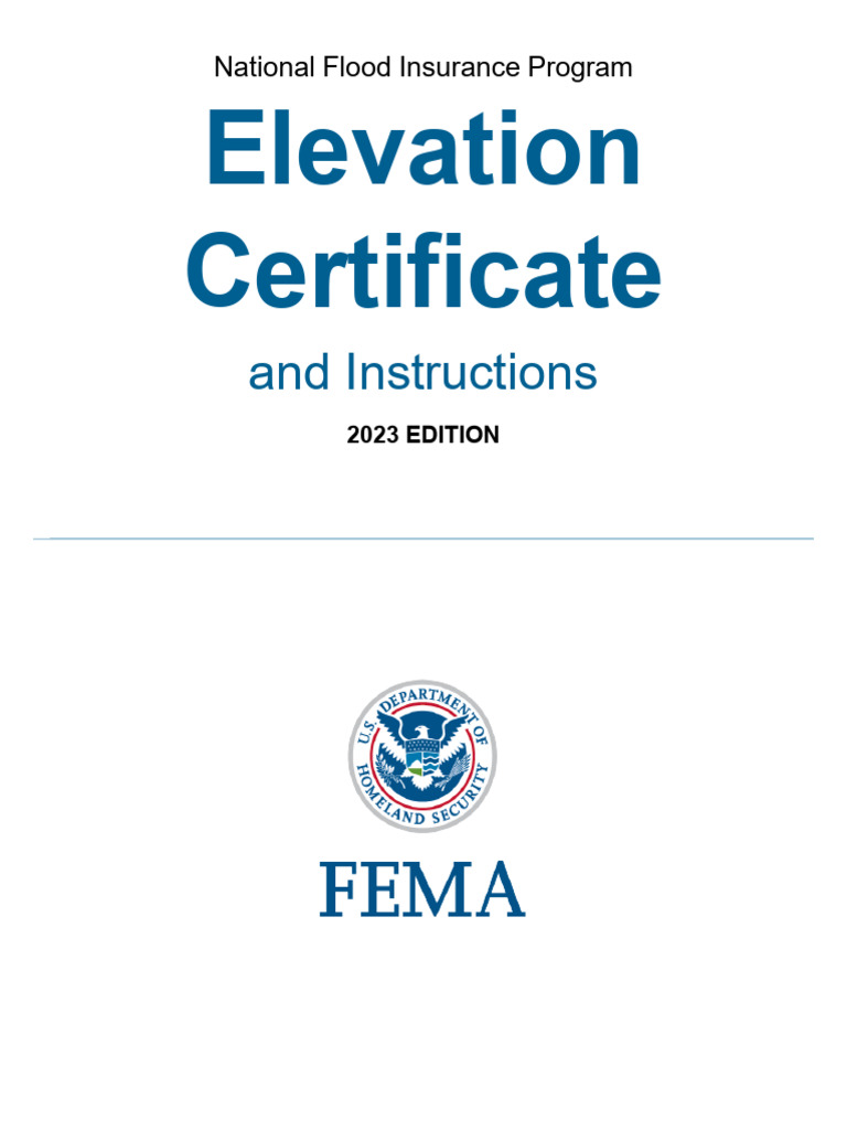 FEMA Elevation Cert - Stamp | PDF