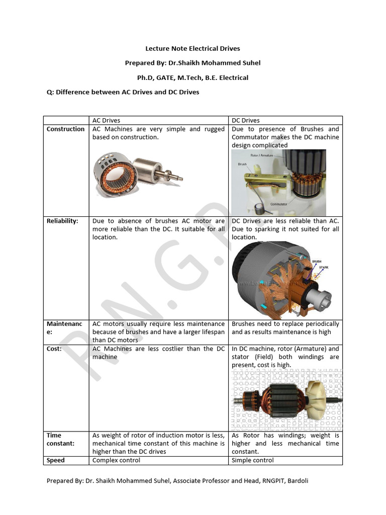 AC vs DC Drives: Key Differences Explained | PDF