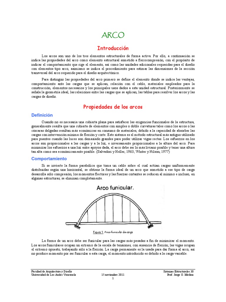 Propiedades y Diseño de Arcos Estructurales | PDF | Doblar | Ingeniero ...