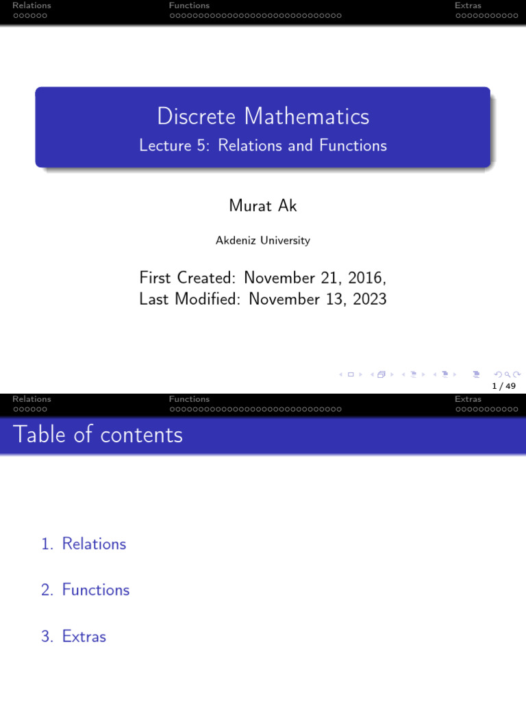 DM Lec05 | PDF | Function (Mathematics) | Set (Mathematics)