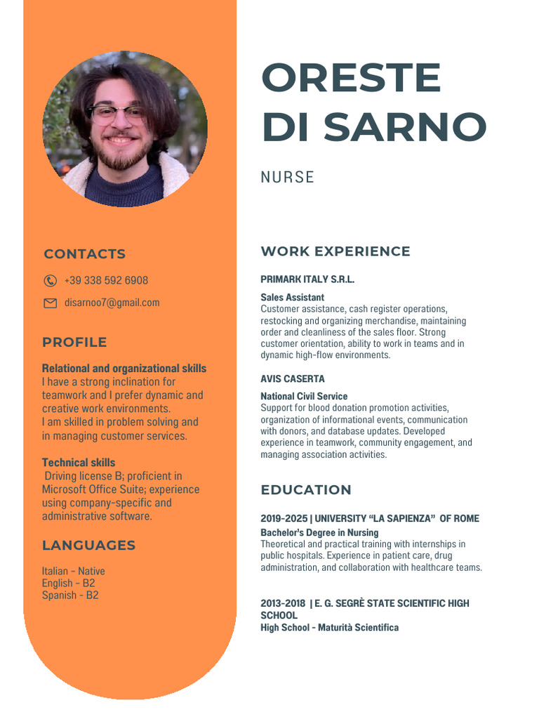 CV Oreste Di Sarno ENG | PDF