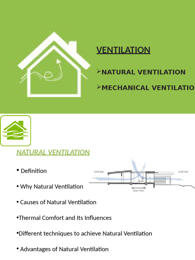 Natural Ventilation & Mechanical Ventilation | PDF | Ventilation ...