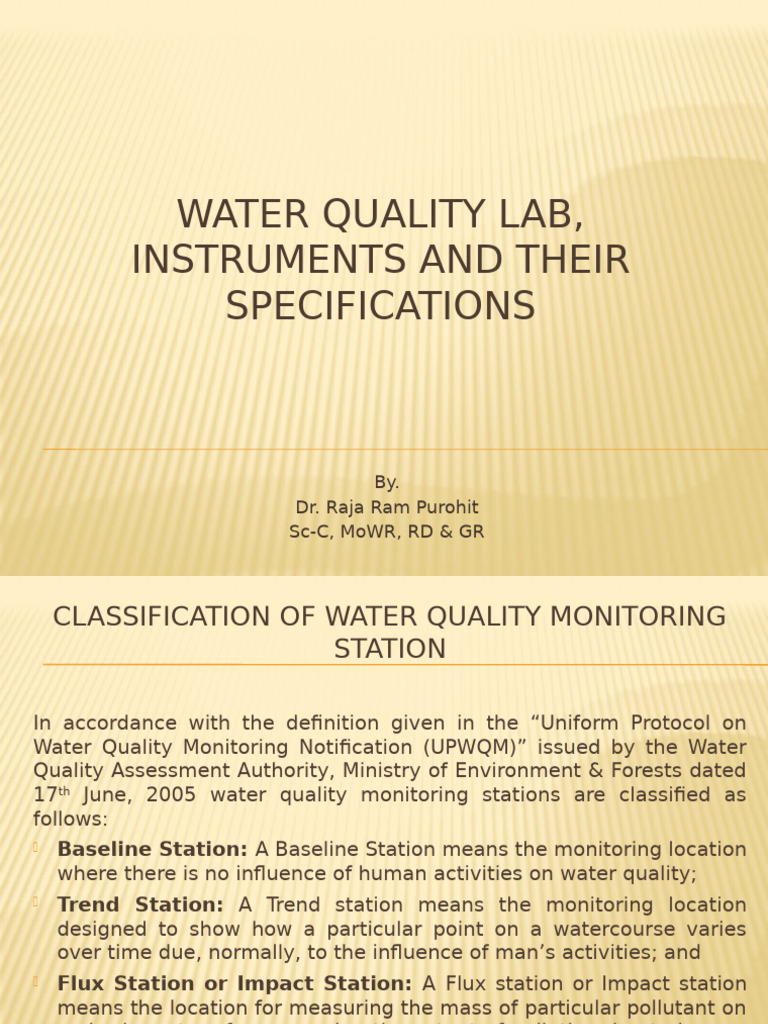 Water Quality Lab Instruments Overview | PDF | Total Organic Carbon ...