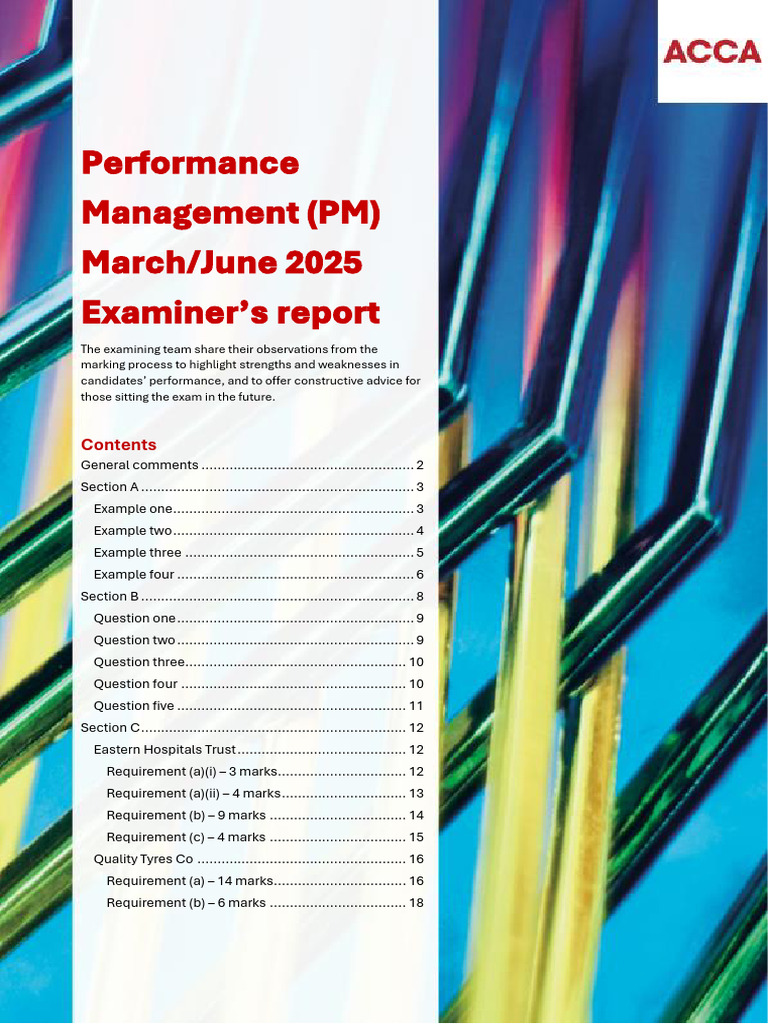 PM March/June 2025 Examiner's Report | PDF | Economies | Business Economics