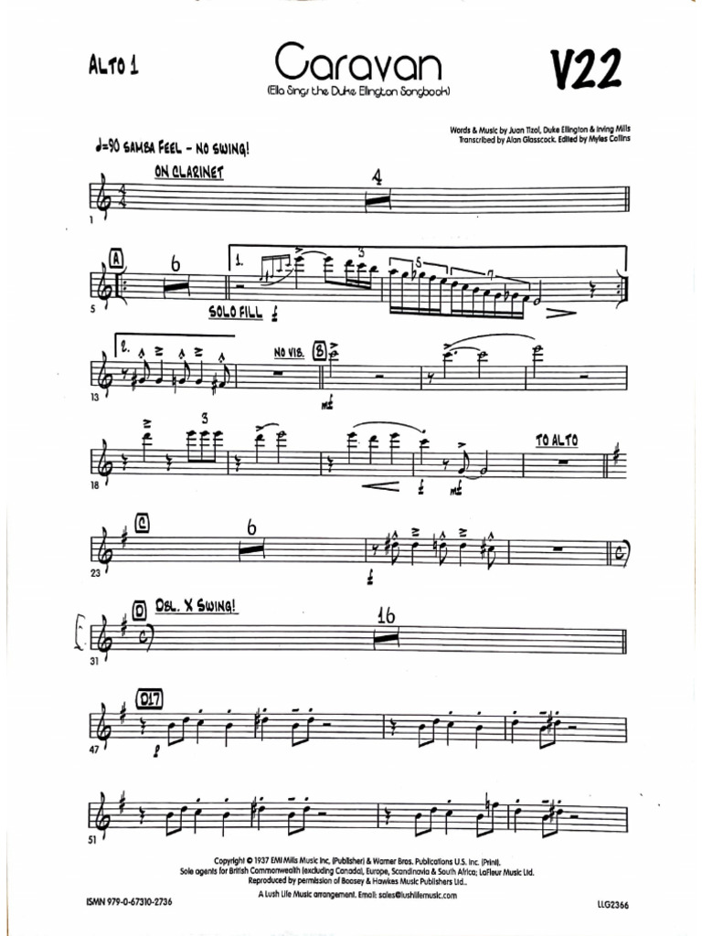 Caravan Songbook for Alto Voice | PDF