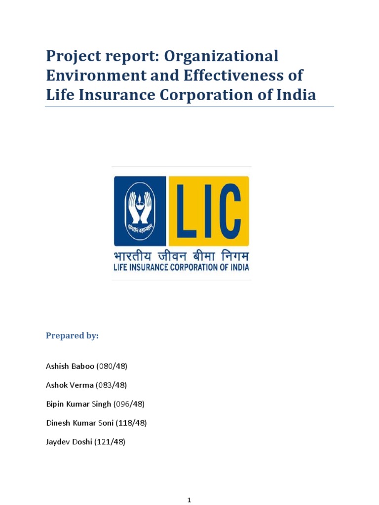 Organizational Environment of LIC | PDF | Life Insurance | Insurance