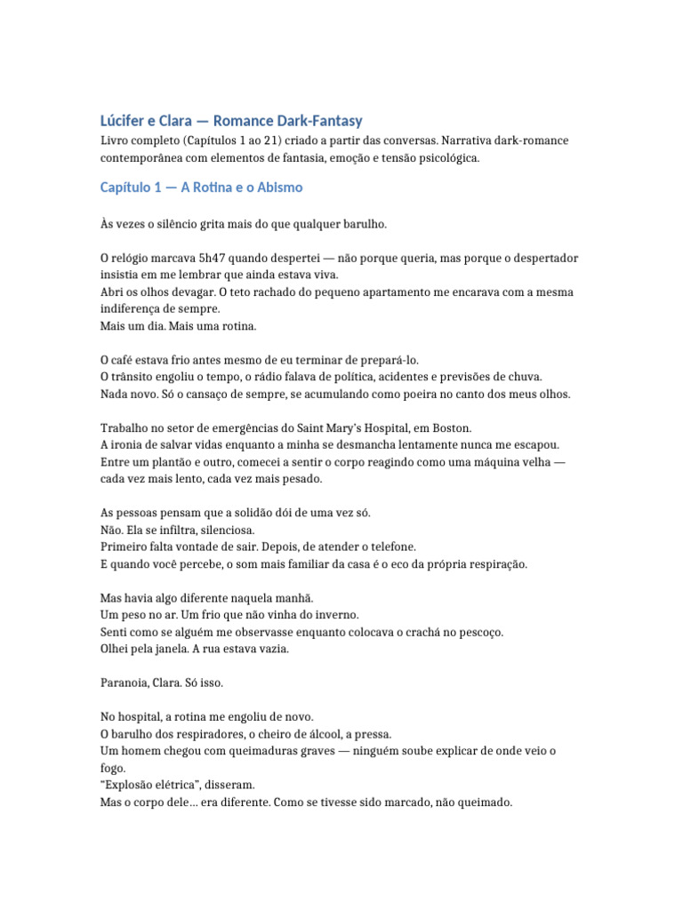 Lúcifer e Clara: Romance Dark-Fantasy | PDF | Tempo