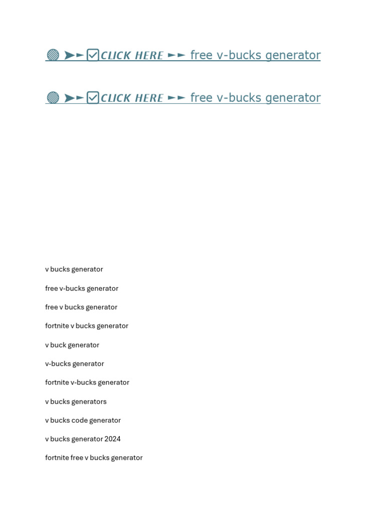 Free Fortnite V-Bucks Generator | PDF | Electronic Games | Video Game ...