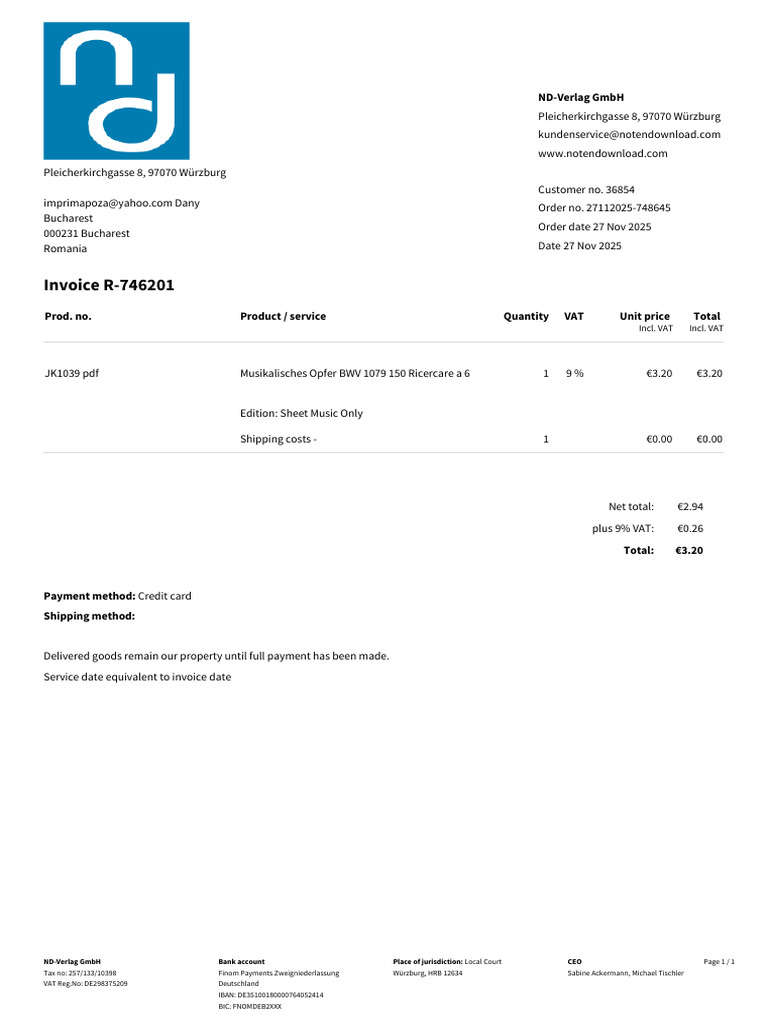 Invoice R-746201 | PDF | Public Finance | Trade