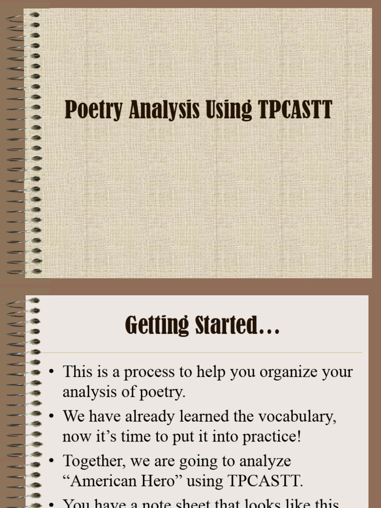 Poetry Analysis Guide: TPCASTT Method | PDF