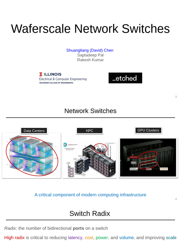 Waferscale Network Switches | PDF | Network Switch | Integrated Circuit