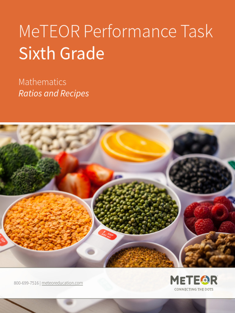 Ratios and Recipes Performance Task | PDF | Ratio | Teaspoon
