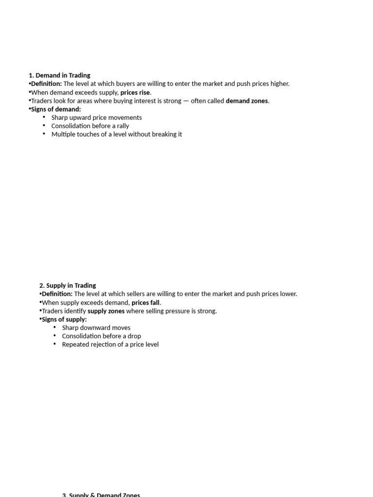 Understanding Supply and Demand Zones | PDF