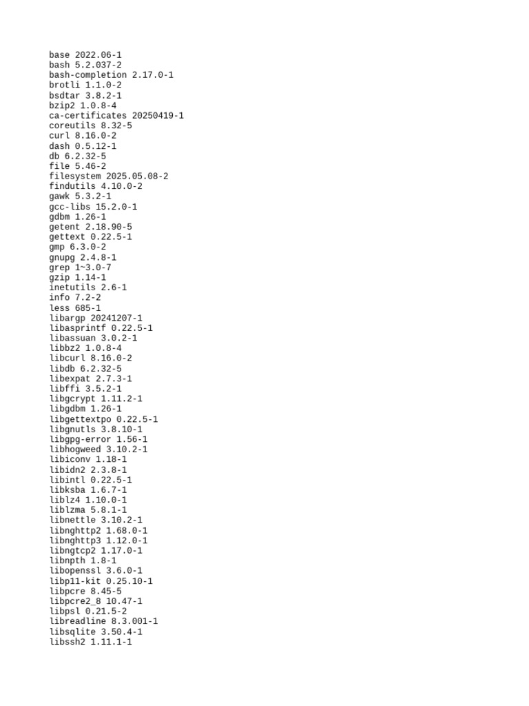 Msys2 Base x86 64 Latest.packages | PDF