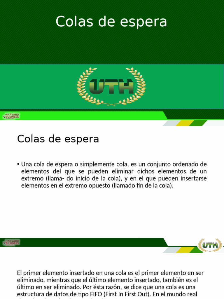 Estructuras de Datos: Colas y Listas Enlazadas | PDF | Cola (tipo de ...
