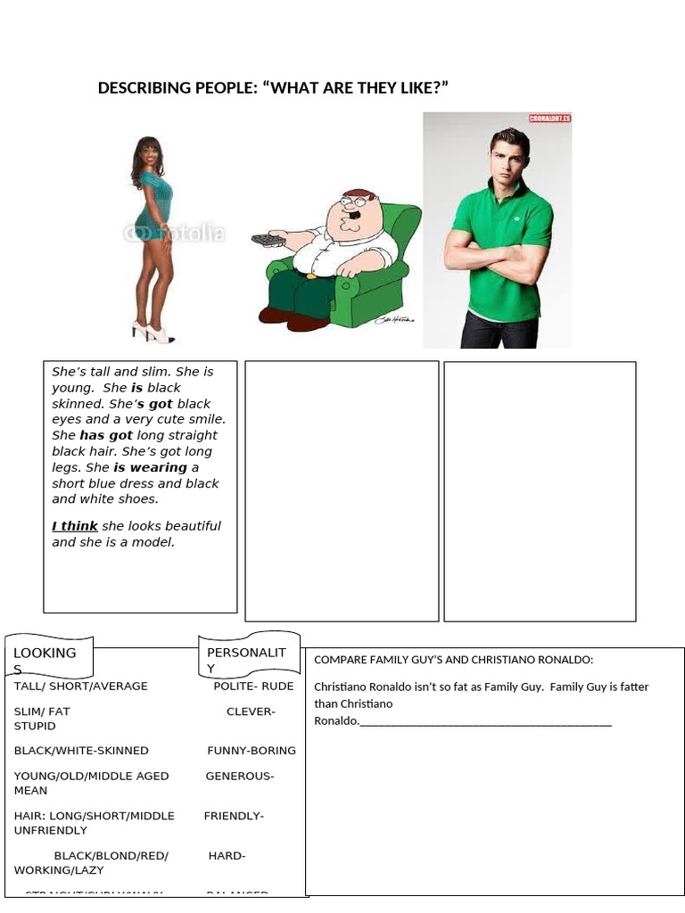 Describing People: Traits and Comparisons | PDF