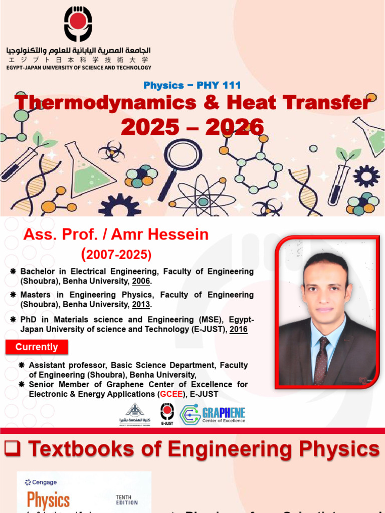 PHY 111 Thermodynamics Lecture 1 Temperature | PDF | Temperature | Thermodynamic Equilibrium