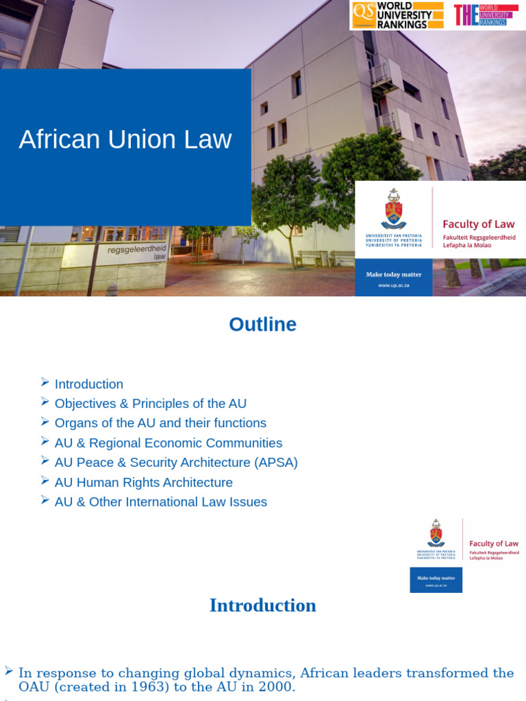 African Union Law | PDF | African Union | New Partnership For Africa's ...