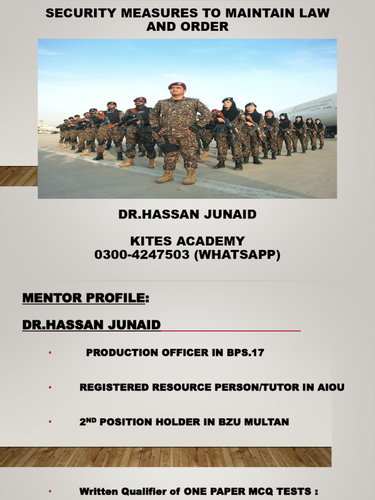 Security Measures for Law and Order | PDF