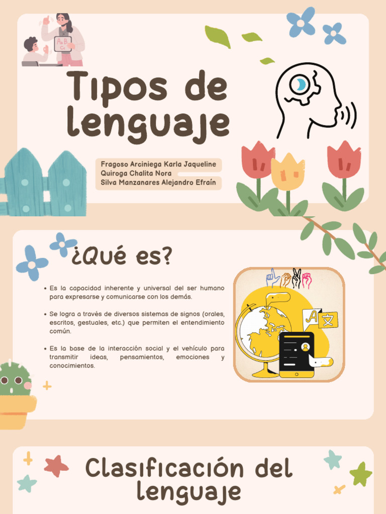Tipos y Clasificación del Lenguaje | PDF | Comunicación | Comunicación ...