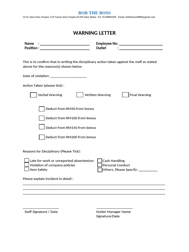 Warning Letter | PDF