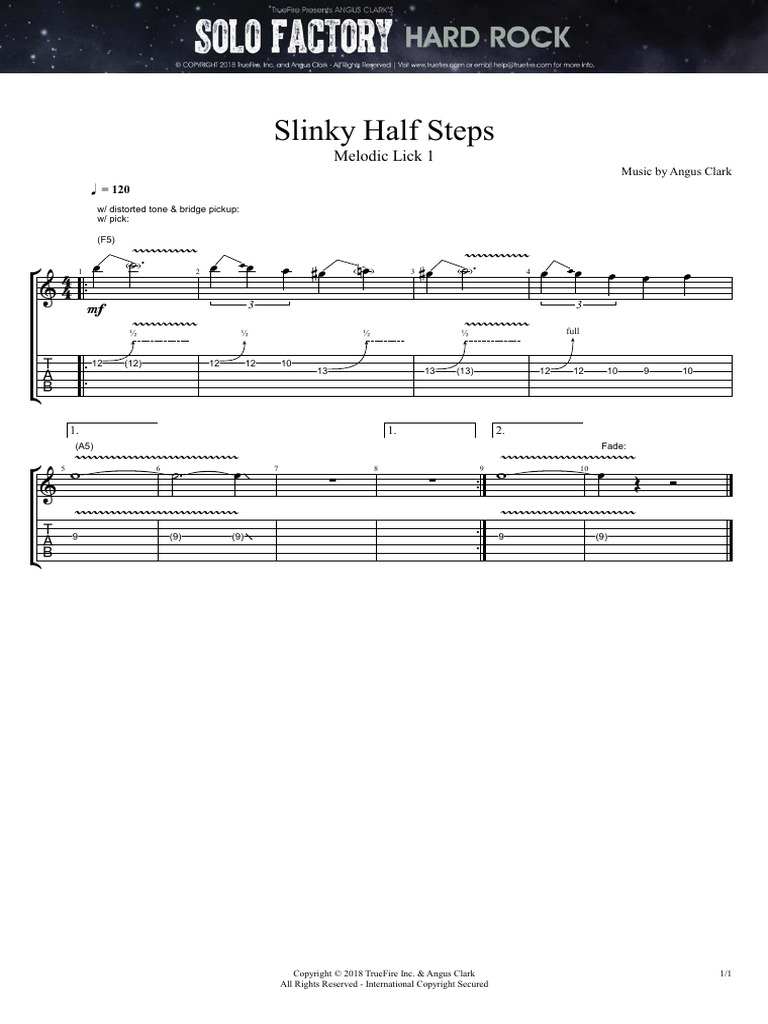 Angus Clark - Solo Factory - Hard Rock TrueFire 2018 | PDF