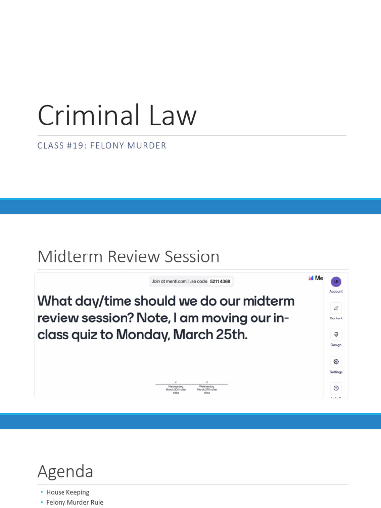 (CH 6 Pt. V) #19 - Felony Murder | PDF | Murder | Criminal Law