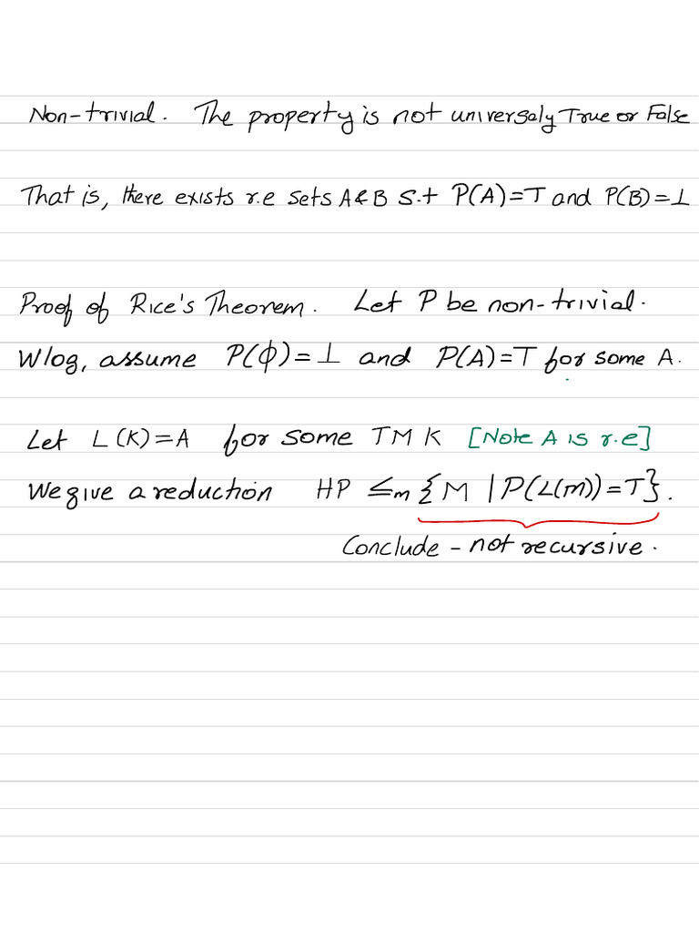 Notes Lecture 28 29 | PDF | Metalogic | Computability Theory