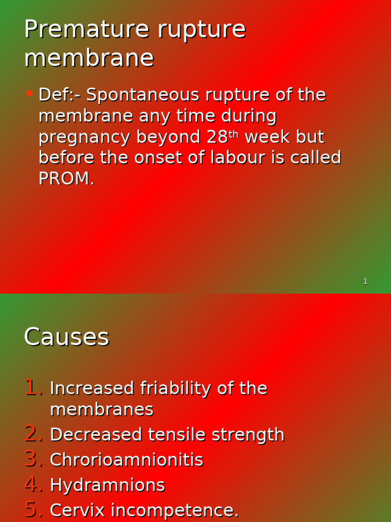 Understanding Premature Rupture of Membranes | PDF