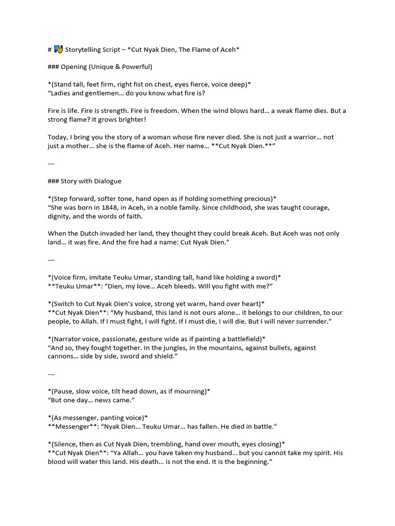 ? Storytelling Scripts | PDF