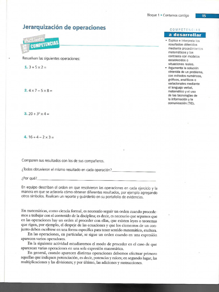Jerarquía de Las Operaciones | PDF