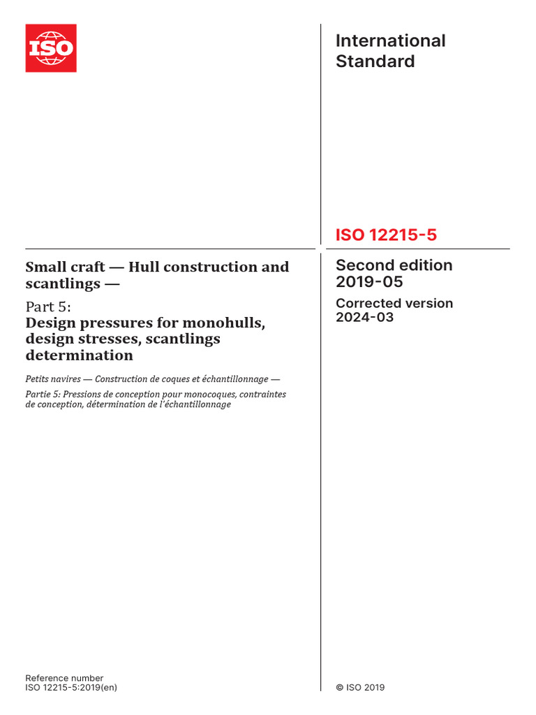 Iso 12215-5-2019 (2024) | PDF | International Organization For ...