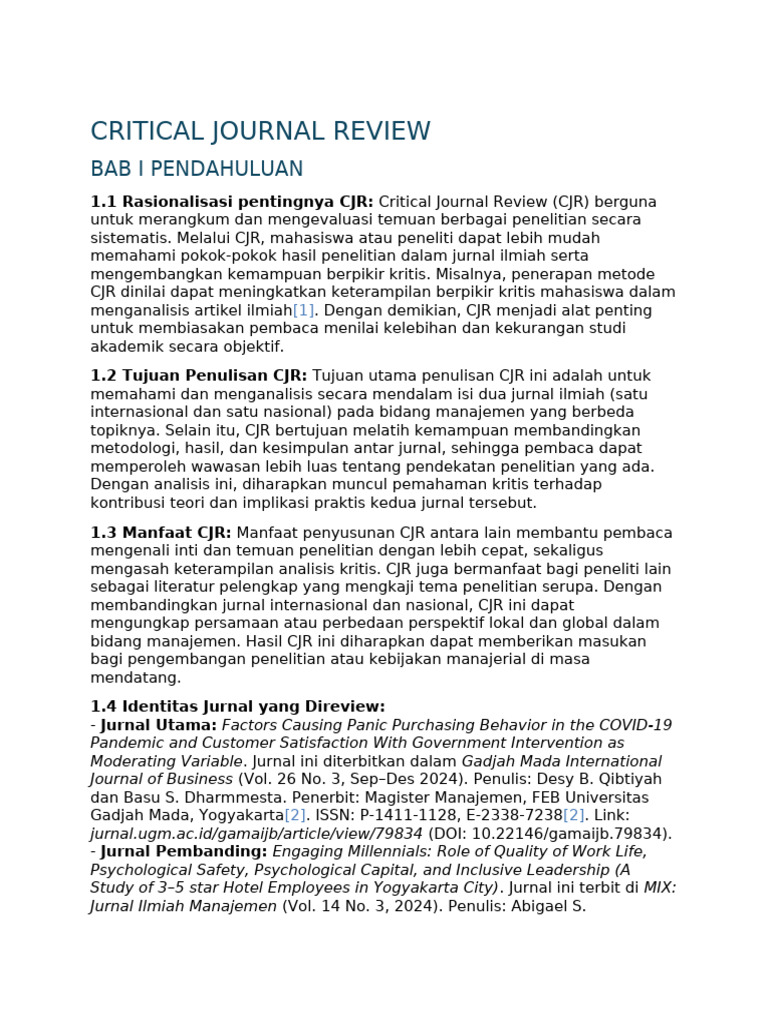 Critical Journal Review | PDF