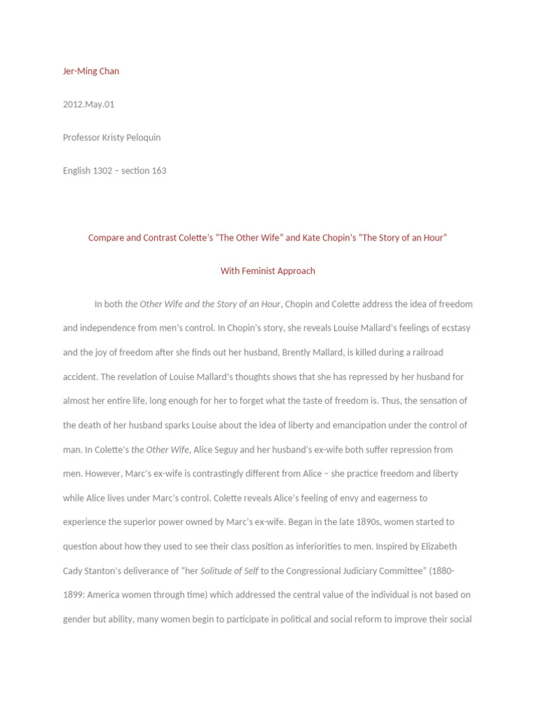 05 Essay - Feminist Approach | PDF | Gender Equality | Gender Studies