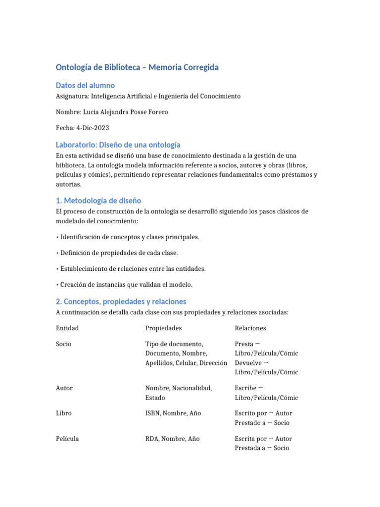 Ontologia Biblioteca Corregida | PDF | Ontología (Ciencias de la ...