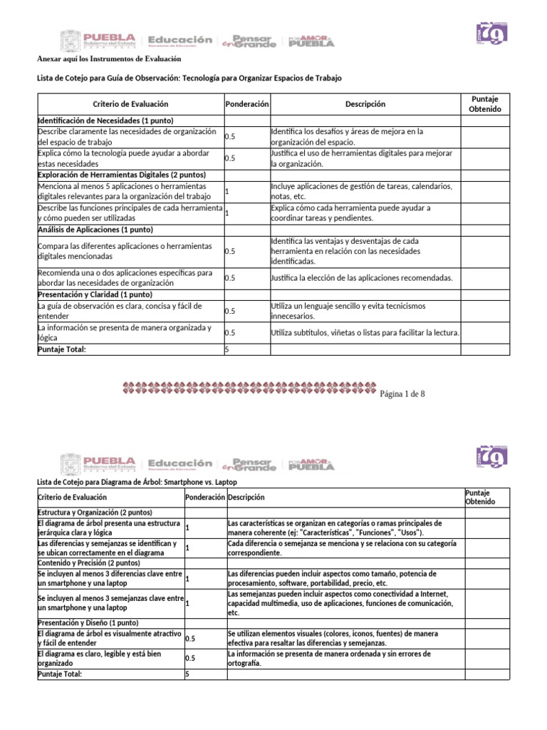 Instrumentos de Evaluación CD | PDF | Infografia | Color