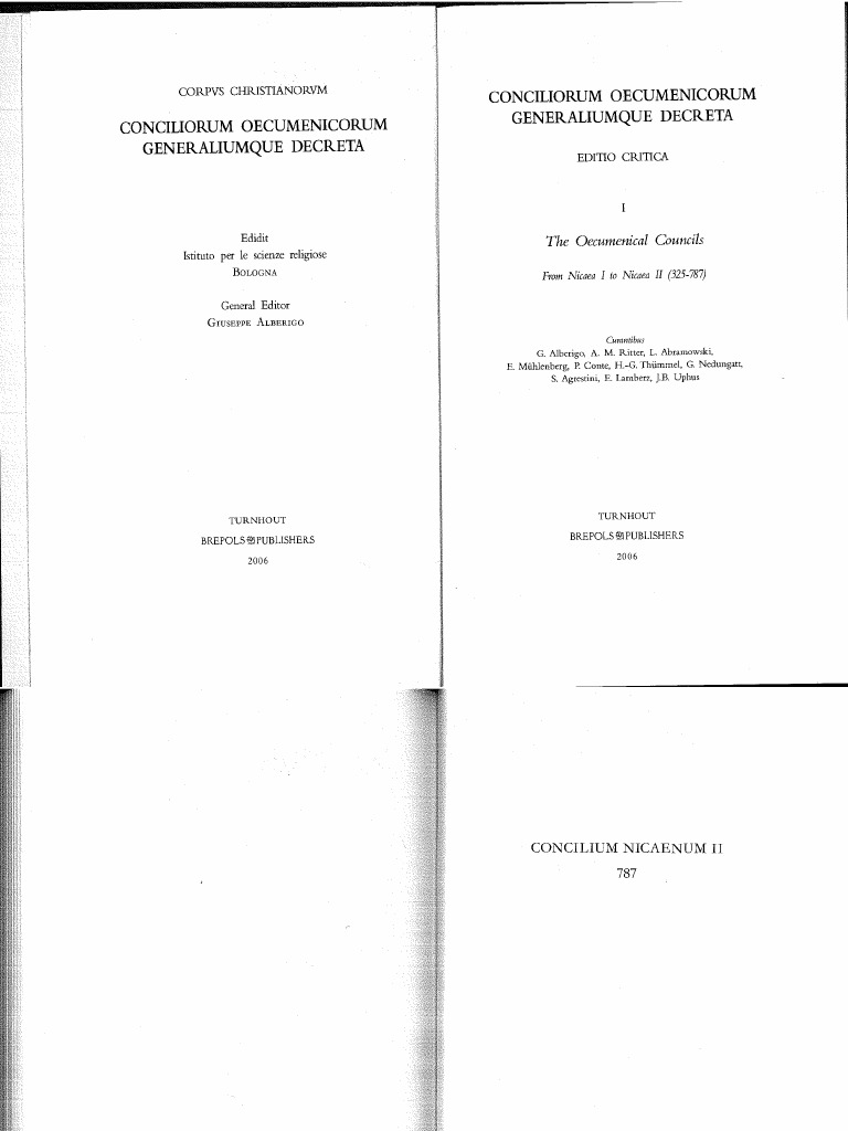 Concilium Nicaenum II 787 in Corpus Chri | PDF