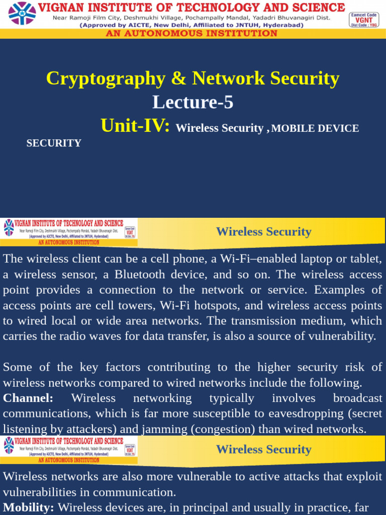 Cryptography & Network Security Unit-4 Lect-5 | PDF | Security ...