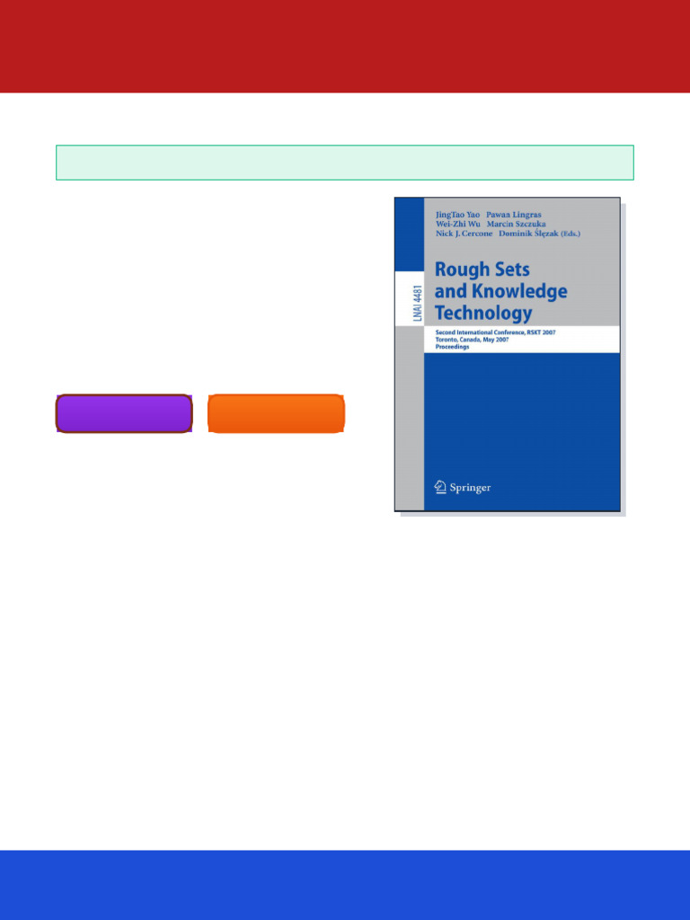 Rough Sets and Knowledge Technology Lecture Notes in Computer Science ...